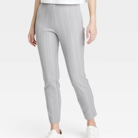 a new day | Pants & Jumpsuits | Nwt A New Day Gray Pinstripe High Rise ...